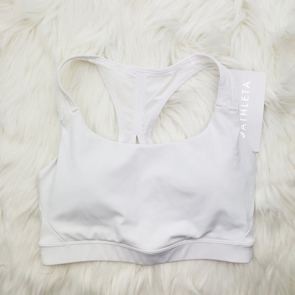 Athleta Intimates And Sleepwear Nwt Athleta White Contender Sports Bra Poshmark